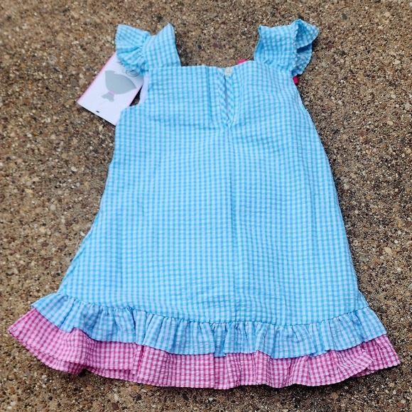 Rare Editions | Dresses | Rare Editions Blue And Pink Gingham Dress Set ...